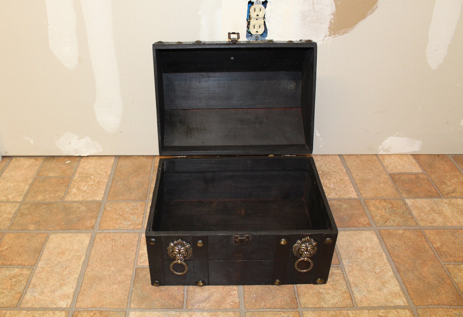 Antique Style Dark Brown Treasure Chest - Etsy