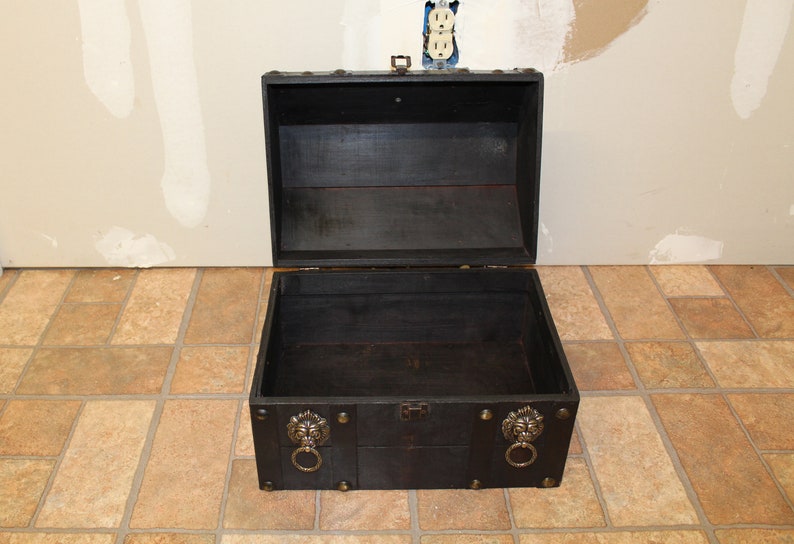 Antique Style Dark Brown Treasure Chest - Etsy