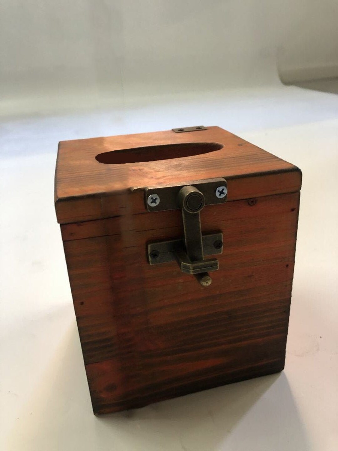 Square Wooden Tissue Box - Etsy