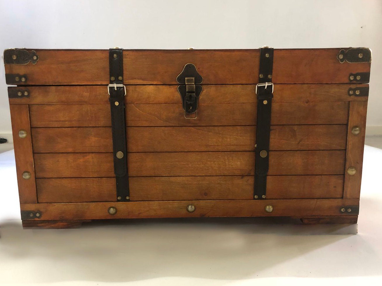 Rustic Large Wooden Storage Trunk - Etsy