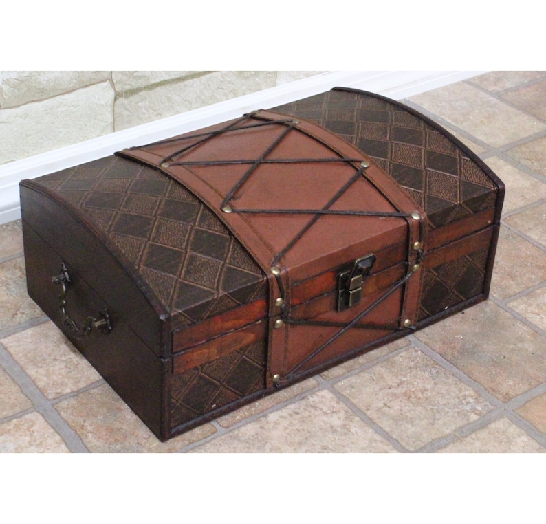 Decorative Wood Leather Box at Kevin Sturgis blog