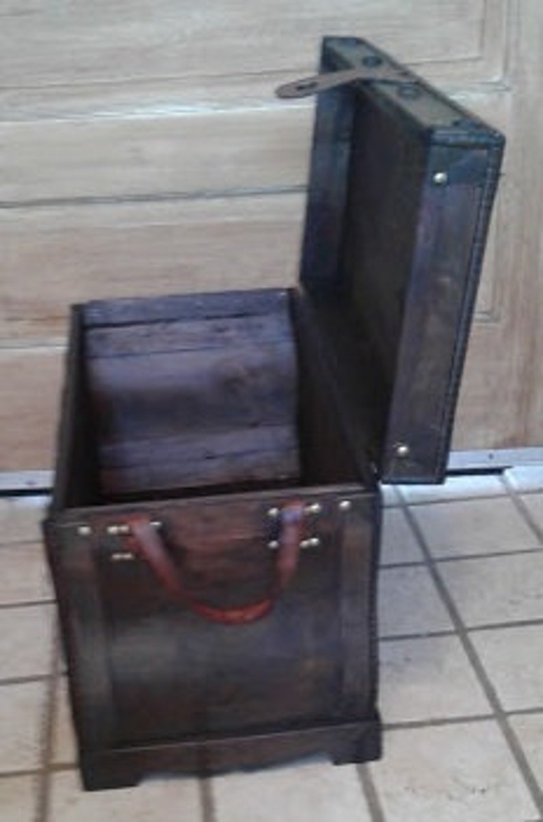 Antique Style Large Wooden Trunk - Etsy