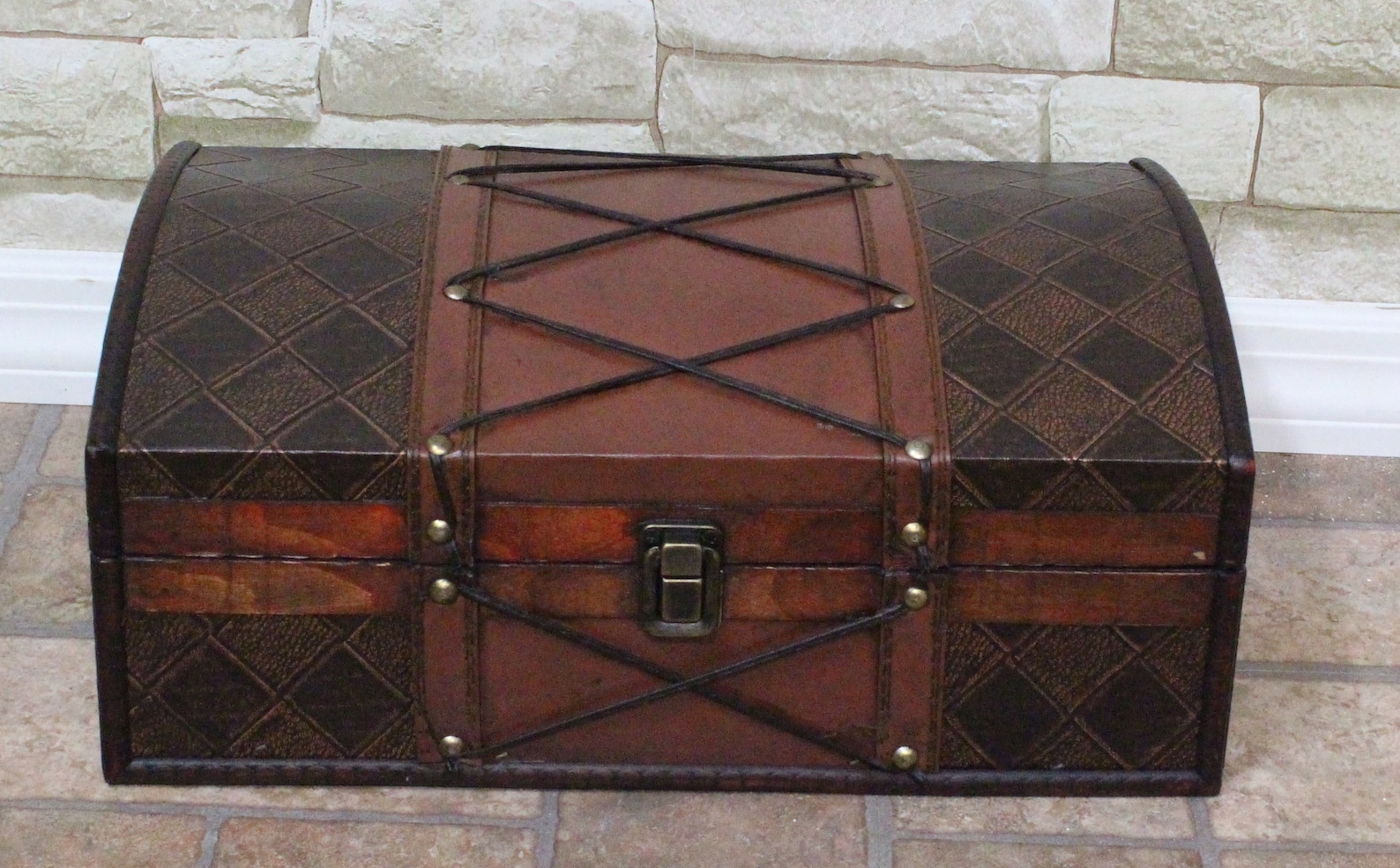 Decorative Wood and Leather Box - Etsy