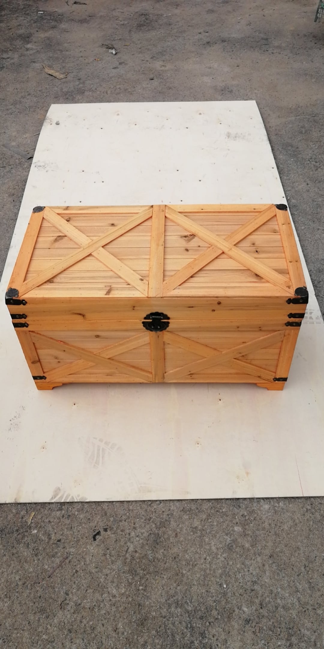 Farmhouse Wooden Storage Trunk - Etsy