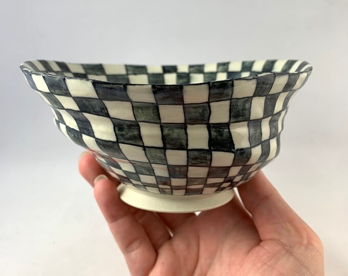 Checkered Bowl - Etsy