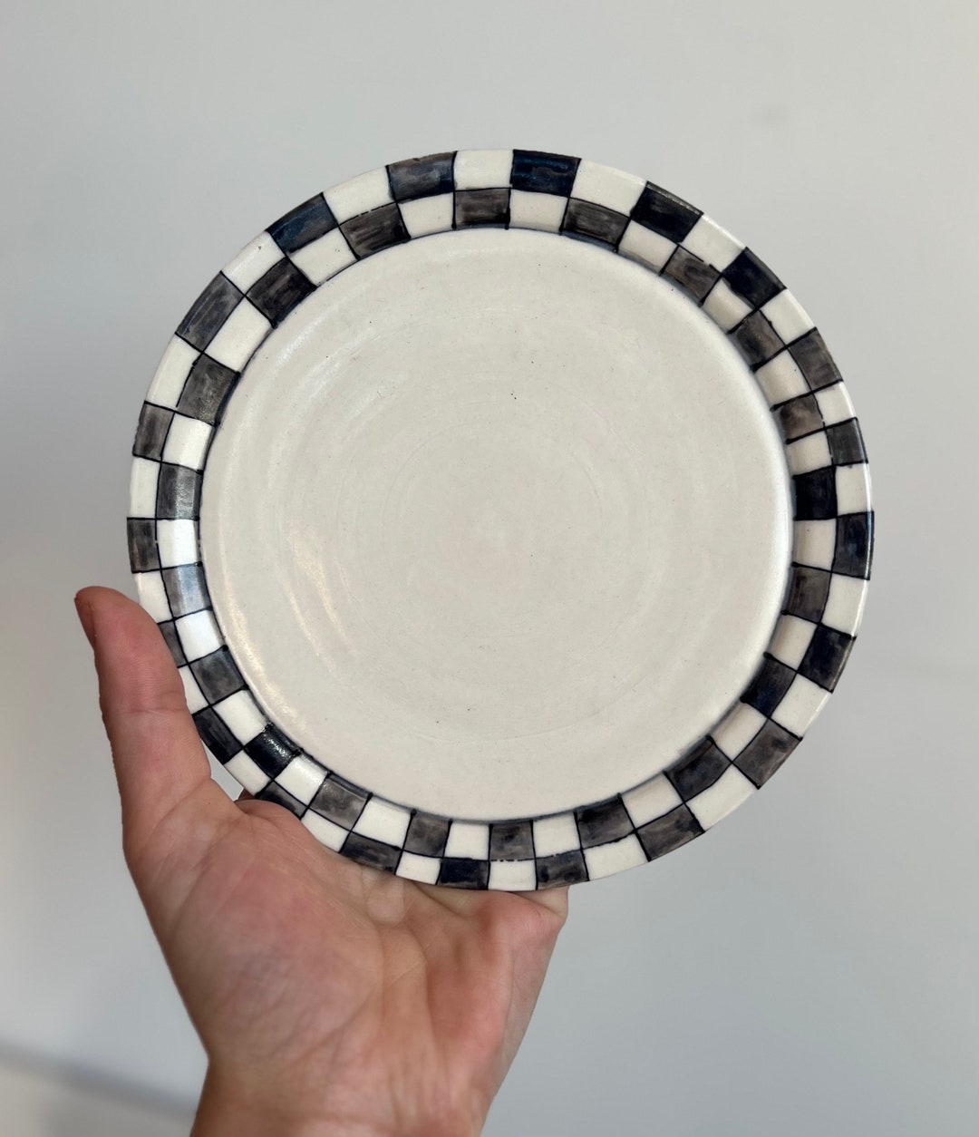 Checkered Small Plate - Etsy