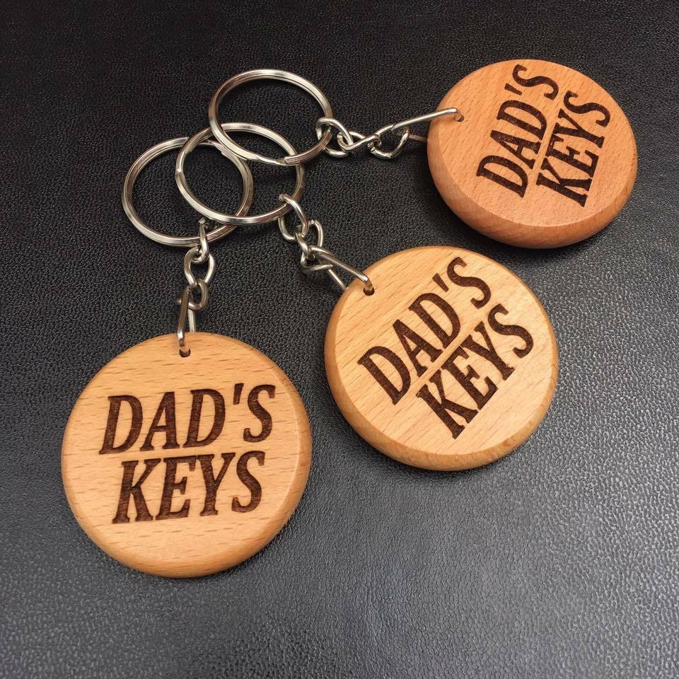 Engraved Wooden Keyring Keychain Key Tag - Etsy UK