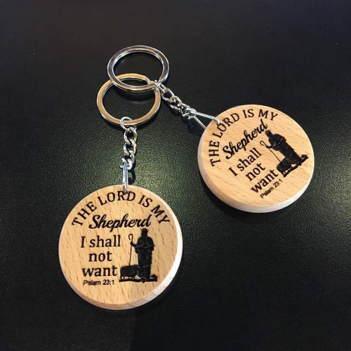 Bible Scriptures Engraved Wooden Keyring Keychain Christian - Etsy India