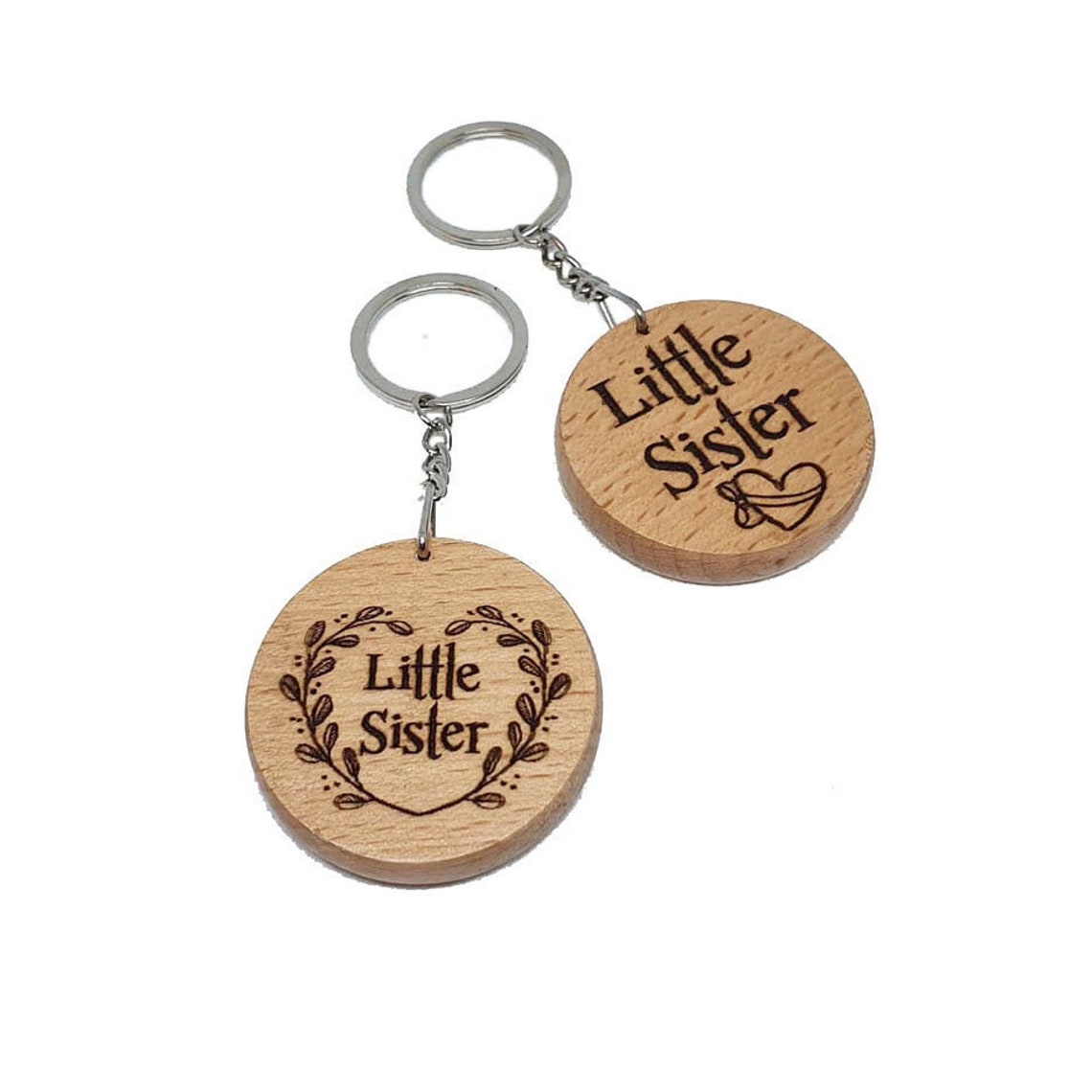 Little Sister Keyring Keychain Wooden Gift - Etsy Hong Kong