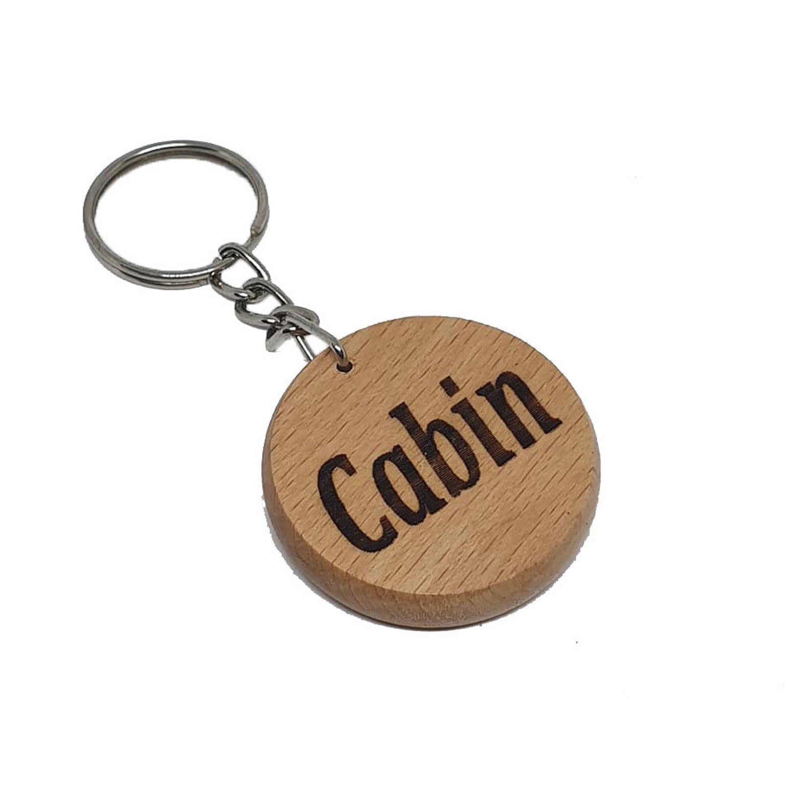 Engraved Wooden Keyring Keychain Key Tag - Etsy UK