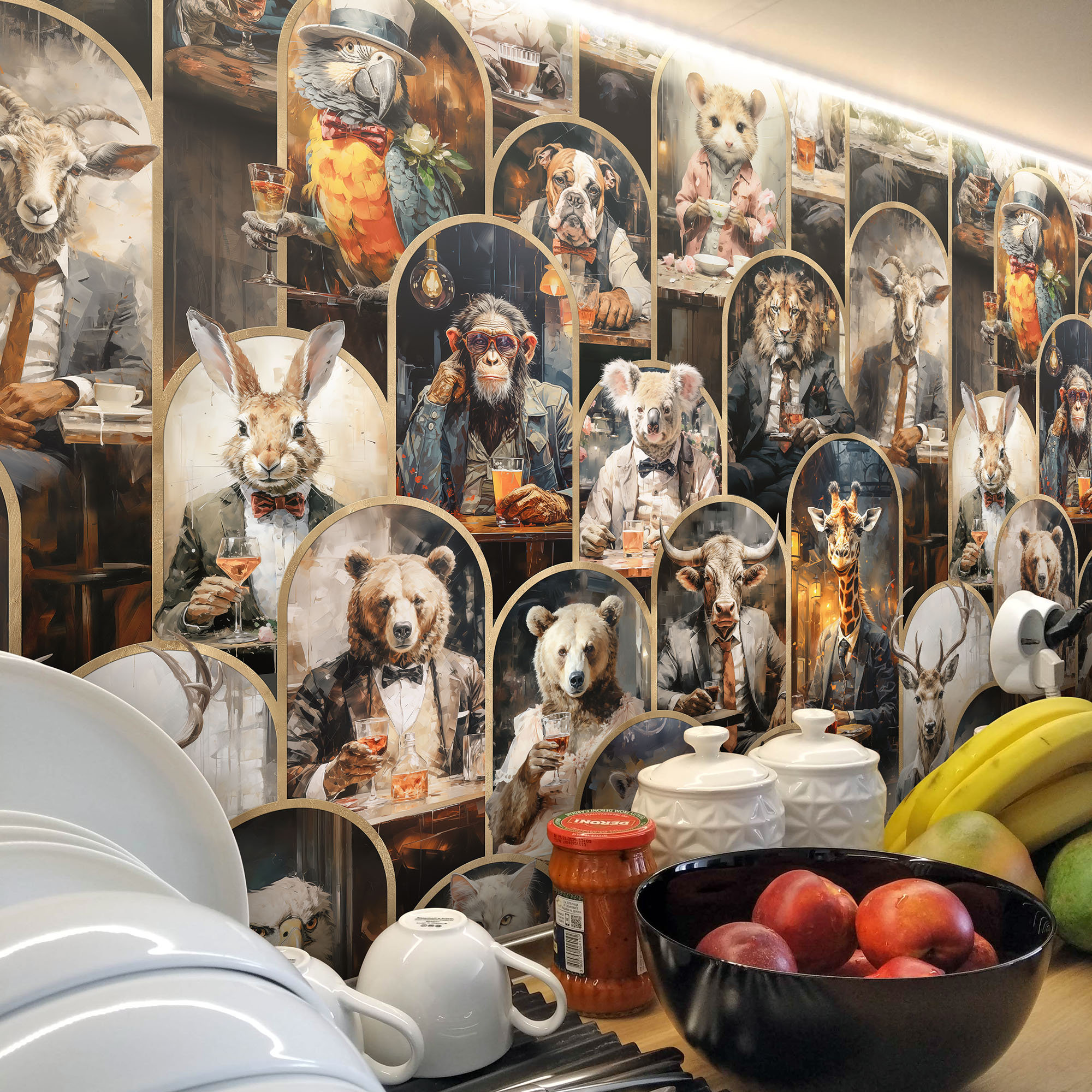 Bar Animals Wallpaper. Bull, Chimp, Lion, Deer, Eagle, Goat, Hamster ...