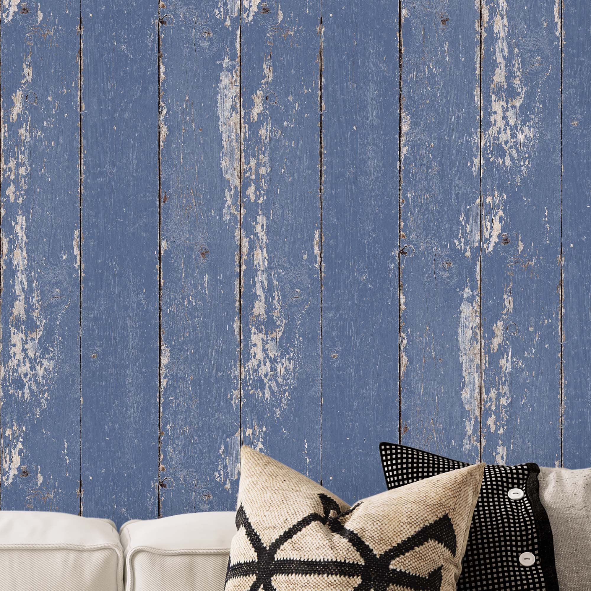 Waikawa Gray Wood Wallpaper Blue Gray Color Wood Planks - Etsy
