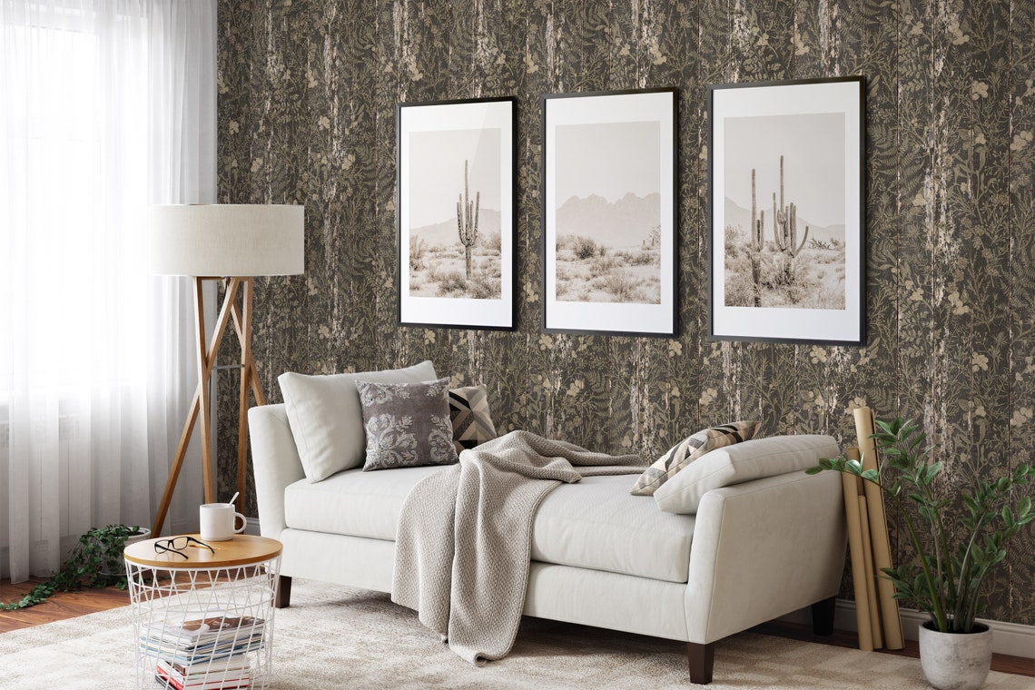 Vintage Forest Rustic Wood Background Wallpaper Forest Print - Etsy