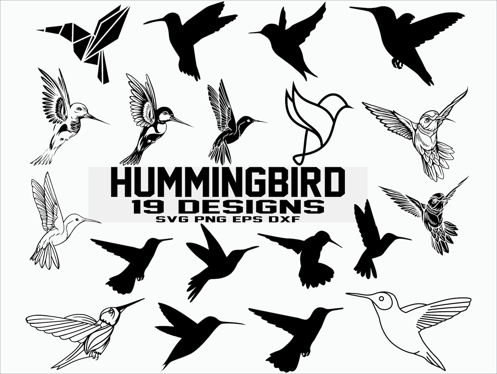 Hummingbird SVG/ Flying Bird Svg/ Bird Svg File/ Bird - Etsy