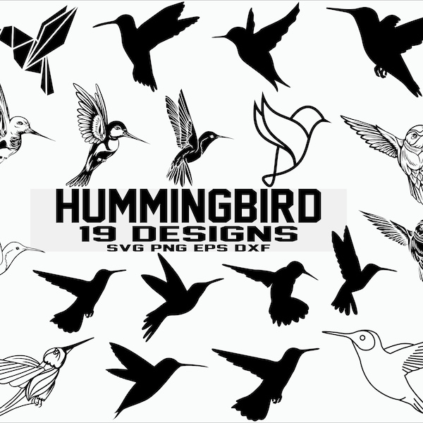 Humming Bird Svg - Etsy
