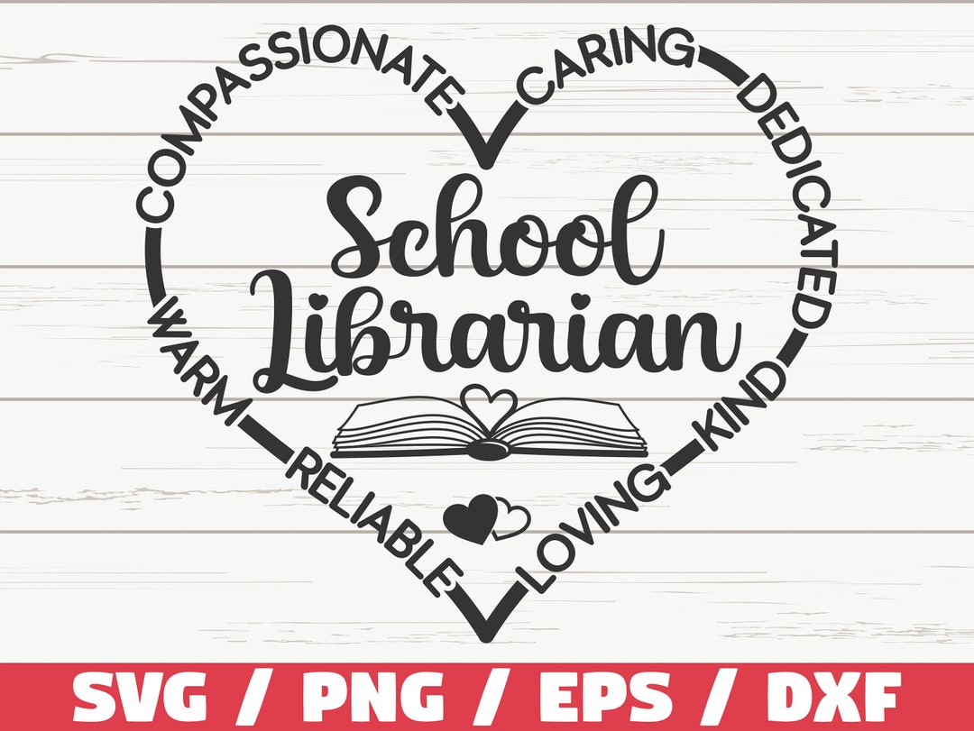 School Librarian SVG / Librarian SVG / Cut File / Cricut / Clip Art ...