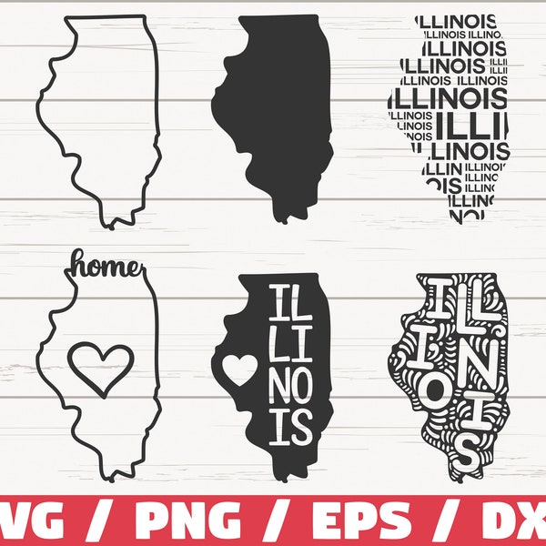 Illinois State Svg - Etsy