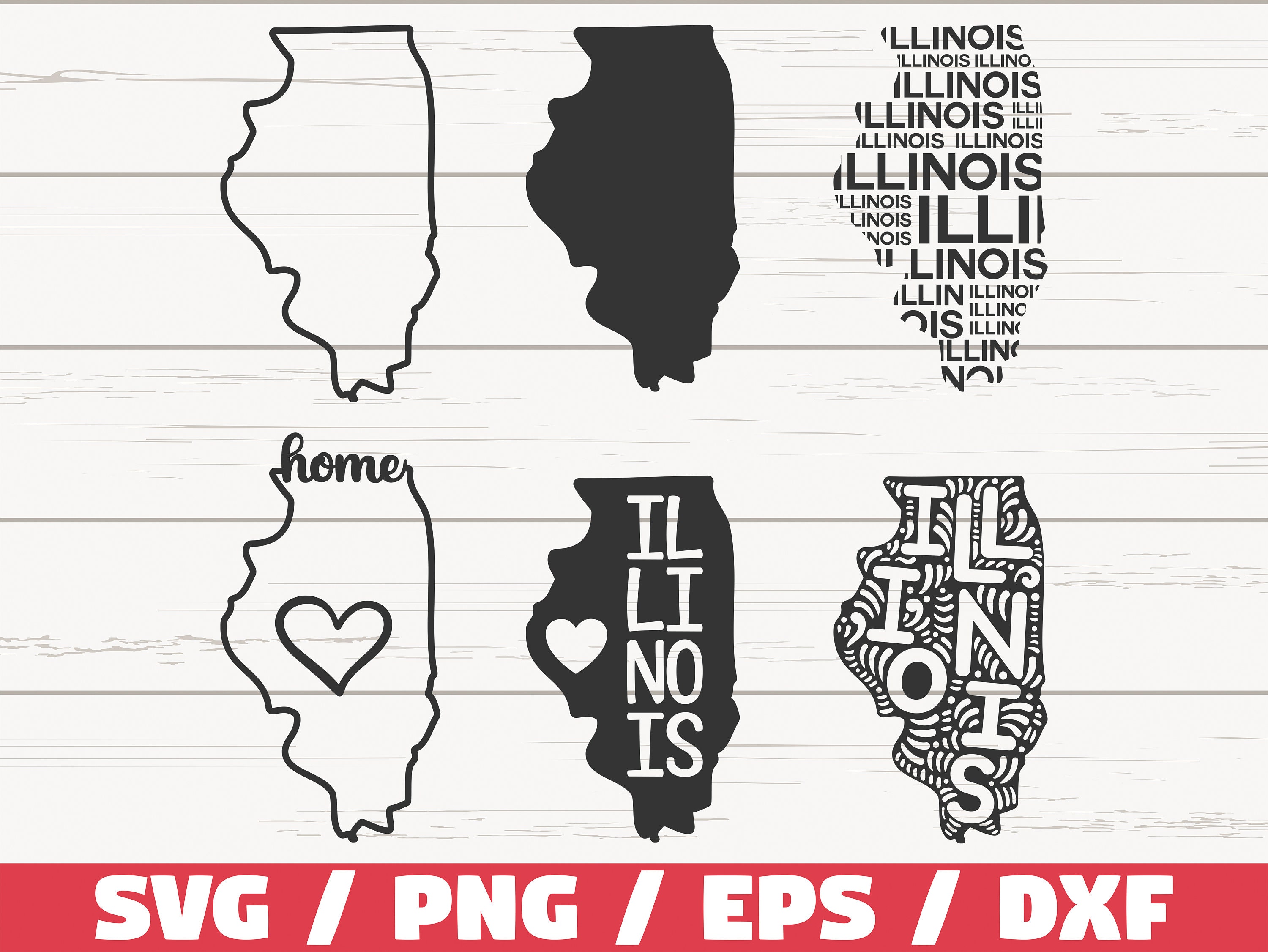 Illinois State SVG / Cut File / Cricut / Clip art / Commercial | Etsy