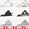 West Virginia Outline SVG Files, West Virginia Cut Files, United States ...