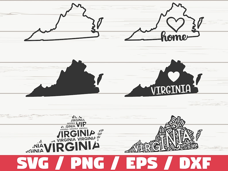 Virginia State SVG / Cut File / Cricut / Clip Art / Commercial | Etsy