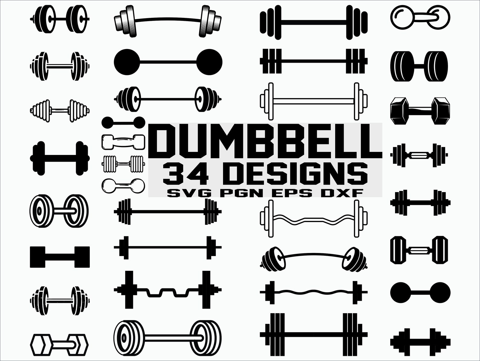 Hantel SVG/ Gym SVG/ Gewicht SVG/ Clipart/ Cut Files/ Cricut ...