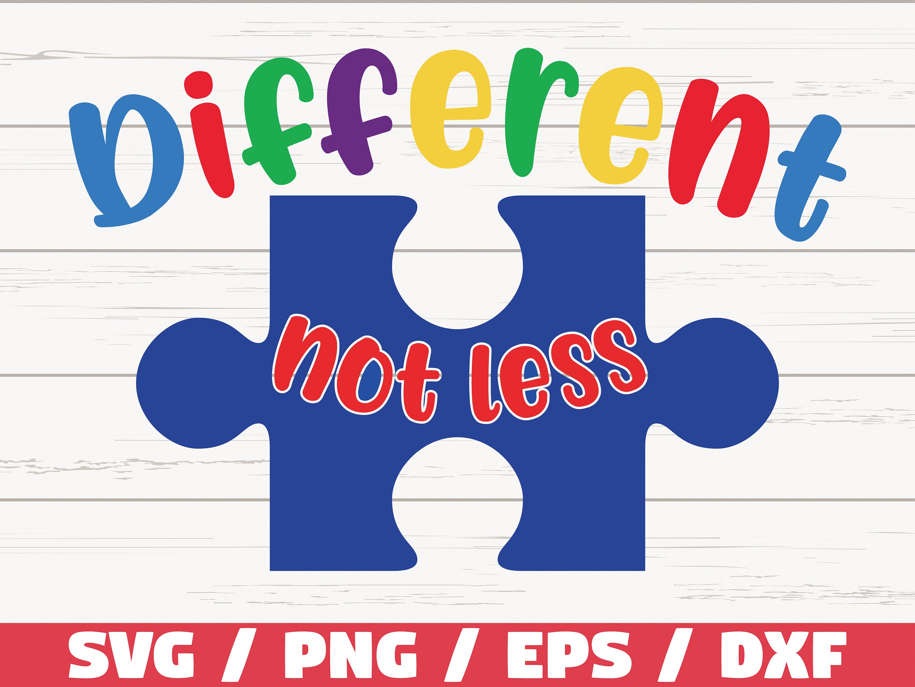 Different Not Less SVG / Cut Files / Commercial Use / Cricut / Clip Art ...