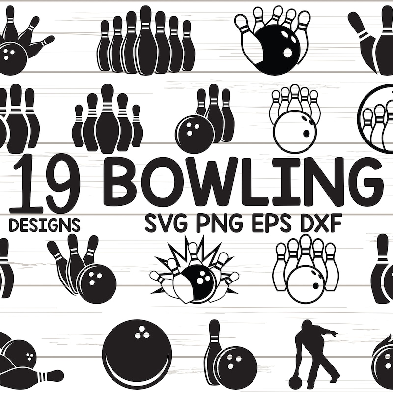 Bowling Svg - Etsy