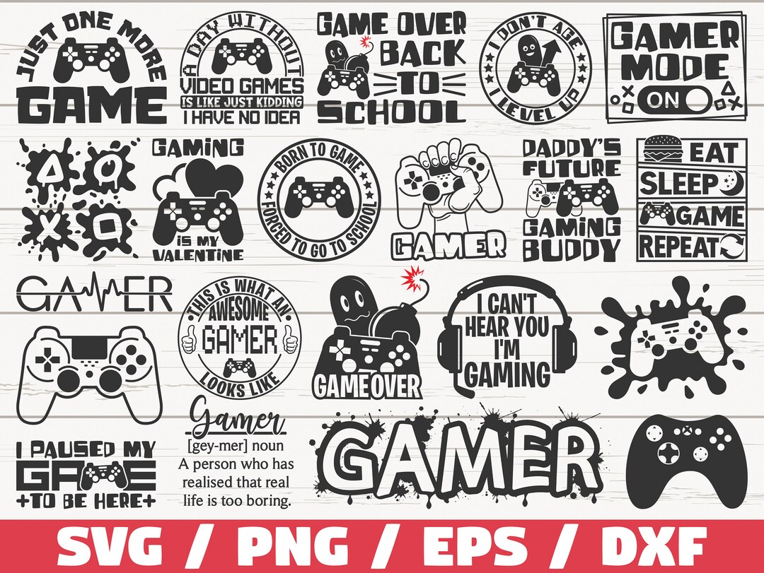 Gaming SVG Bundle / Funny Gamer SVG / Cut File / Cricut / Clip Art ...