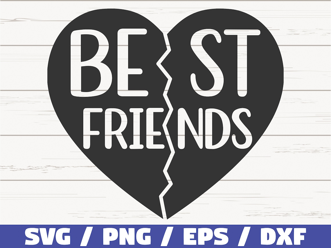 Best Friends Heart SVG / Cut File / Cricut / Commercial use / | Etsy