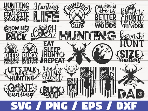 Hunting SVG Bundle / Cut File / Commercial Use / Instant | Etsy