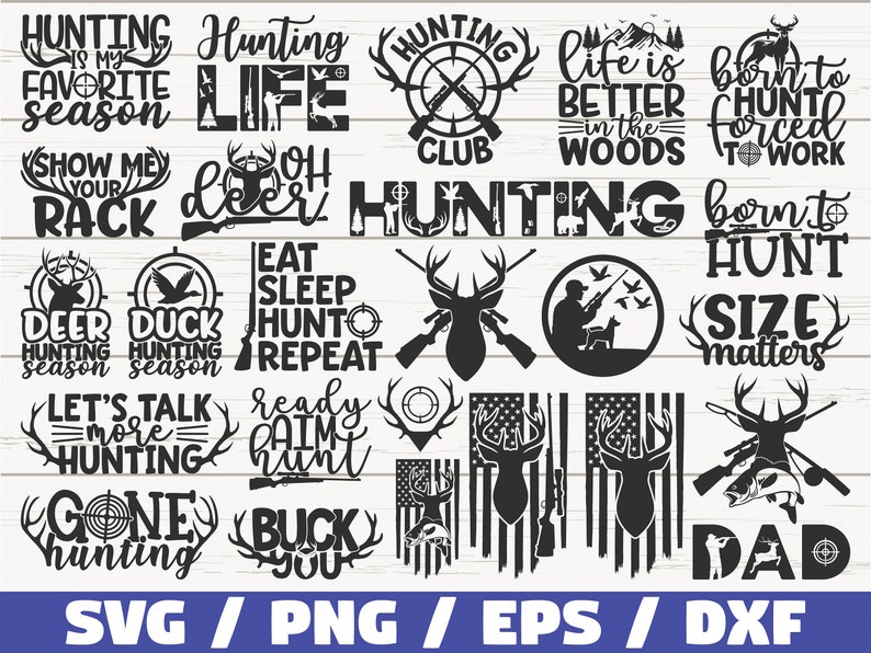 Hunting SVG Bundle / Cut File / Commercial Use / Instant - Etsy