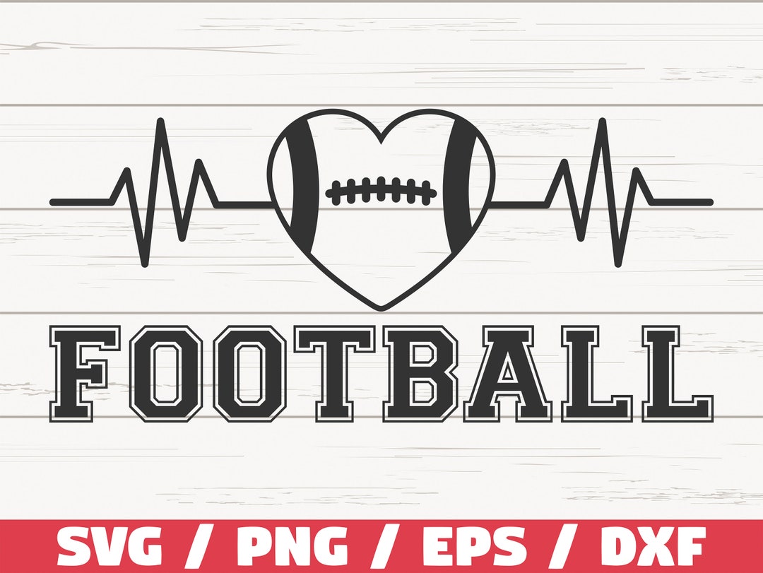Football Heartbeat SVG / Cut File / Cricut / Silhouette Studio ...