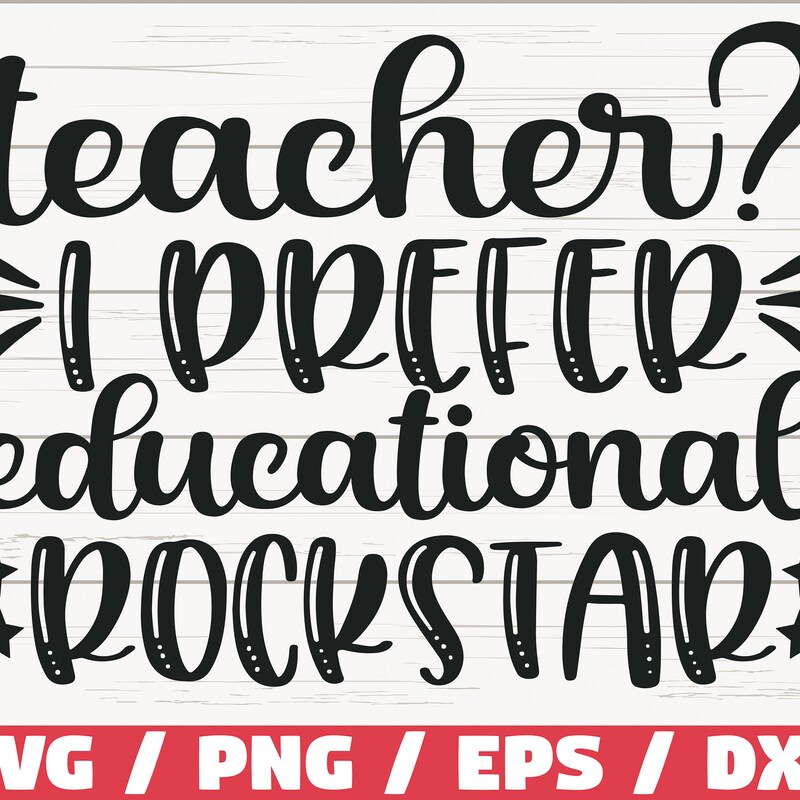 Educational Rockstar Svg - Etsy