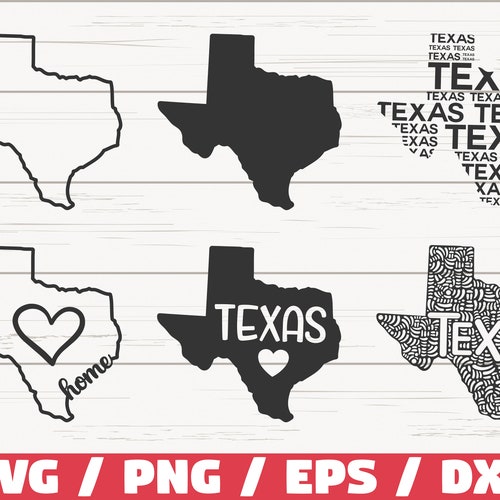Visual Arts Silhouette Vinyl Cutting file Texas State SVG eps 60% OFF ...