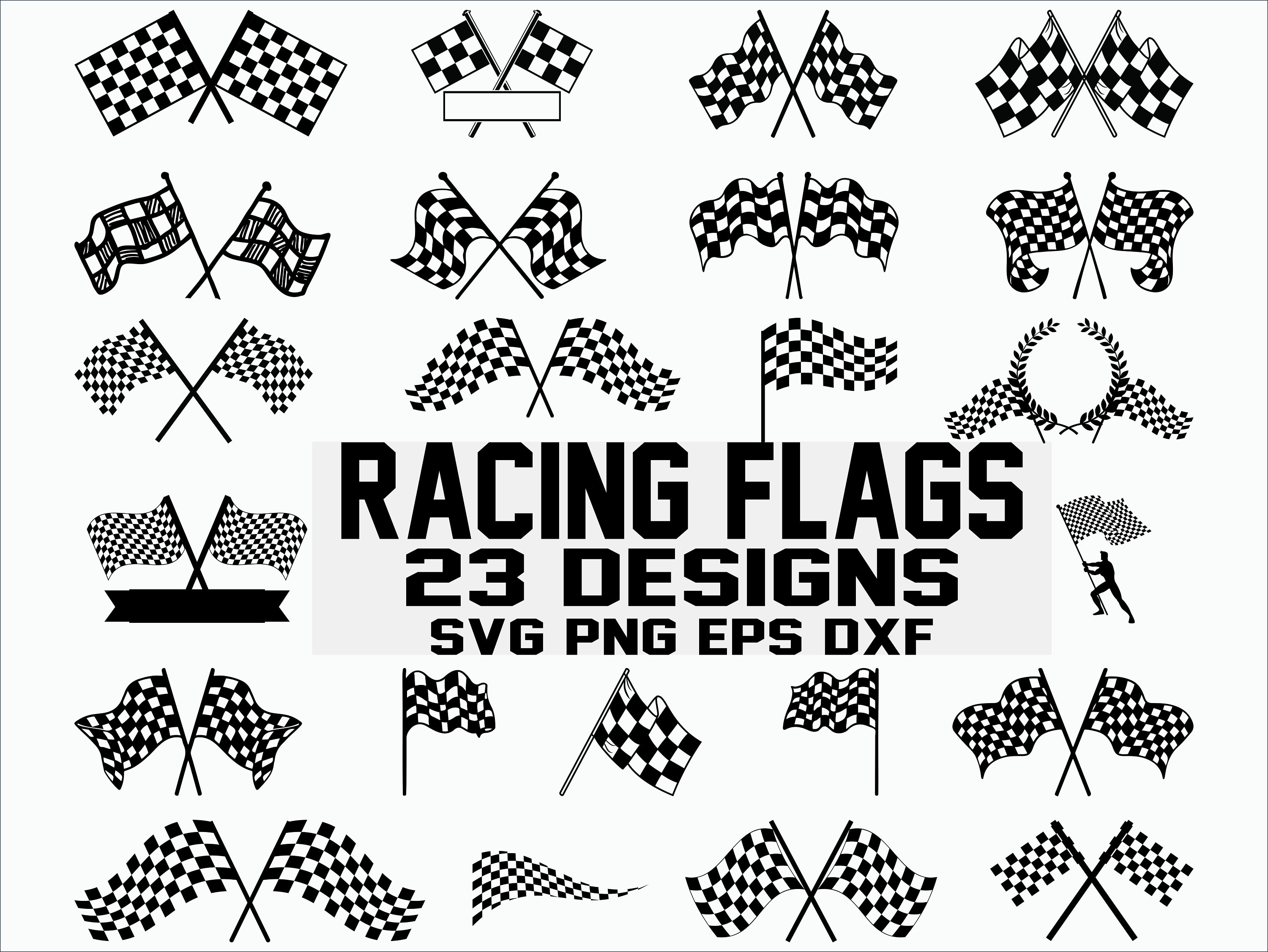Racing Flag Svg Race Car Flag Svg Checkered Flag Svg Rally Etsy