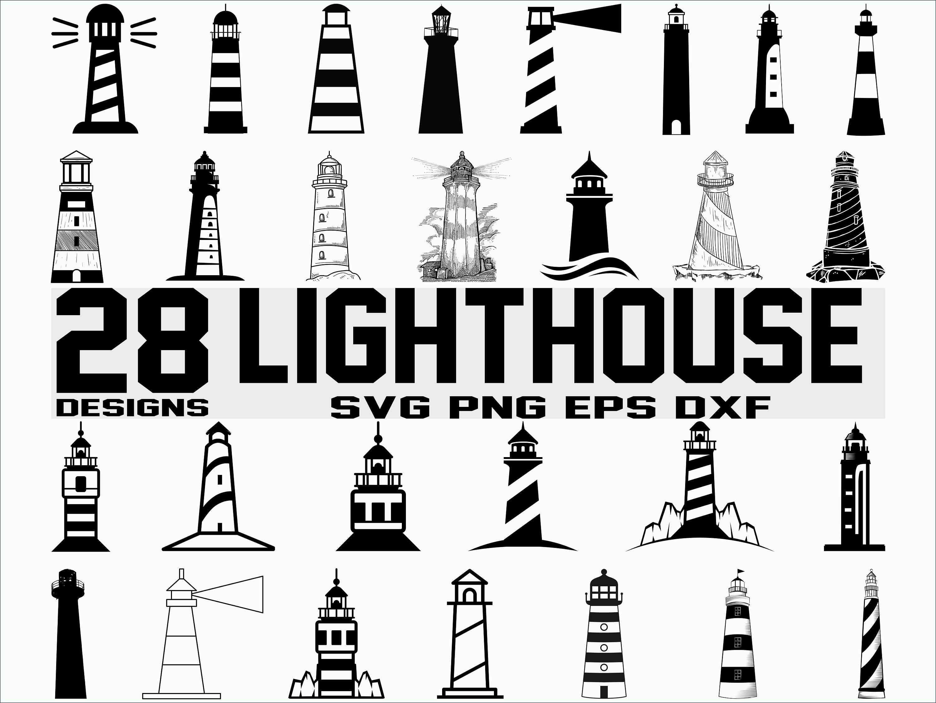 Lighthouse Outline Clipart