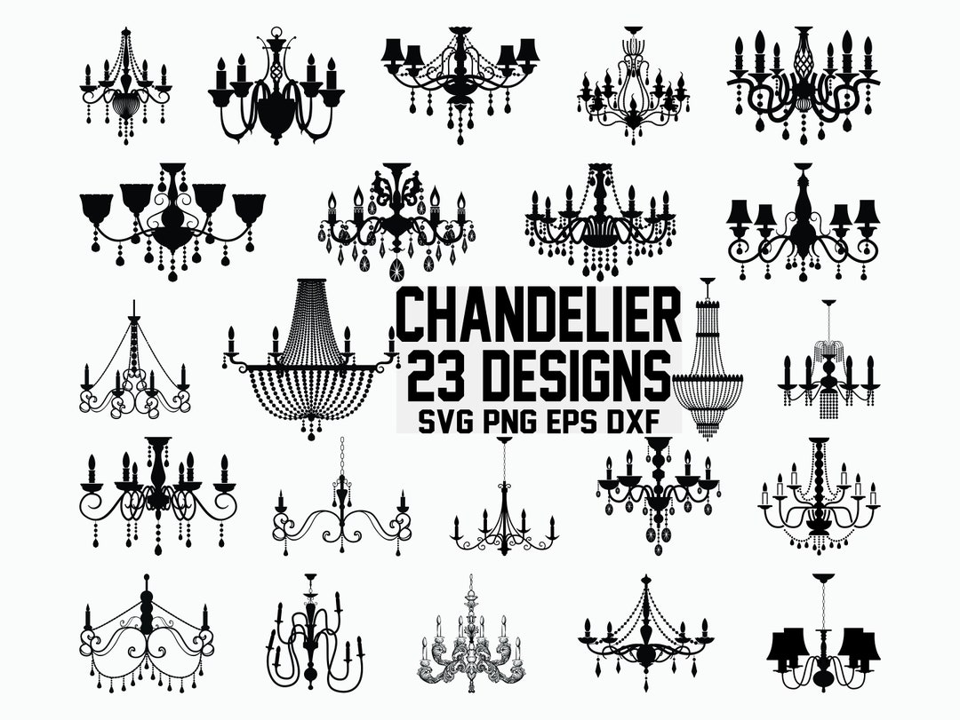 Chandelier SVG / Decorative Svg / Wedding Svg / Princess Svg / Cut File ...