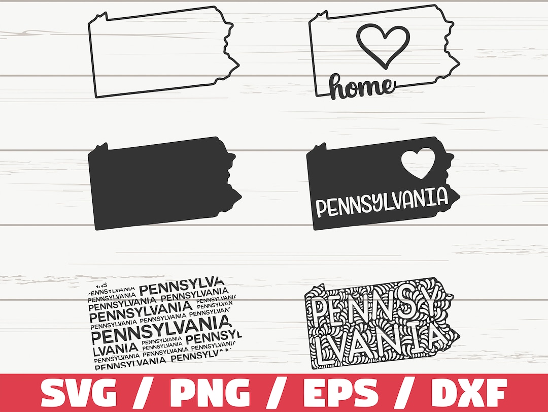 Pennsylvania State SVG / Cut File / Cricut / Clip Art / Commercial Use ...