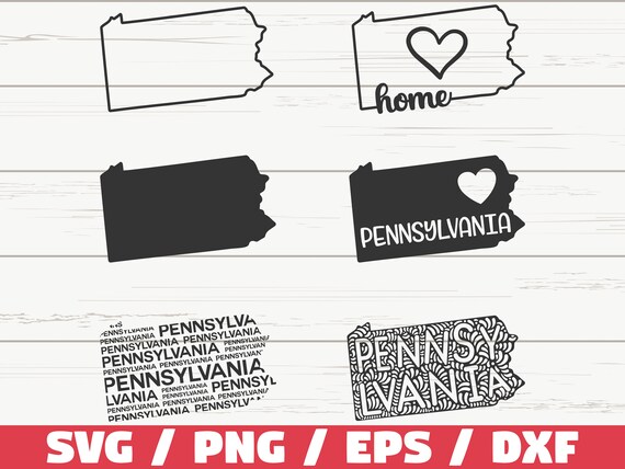 Pennsylvania State SVG / Cut File / Cricut / Clip Art / | Etsy