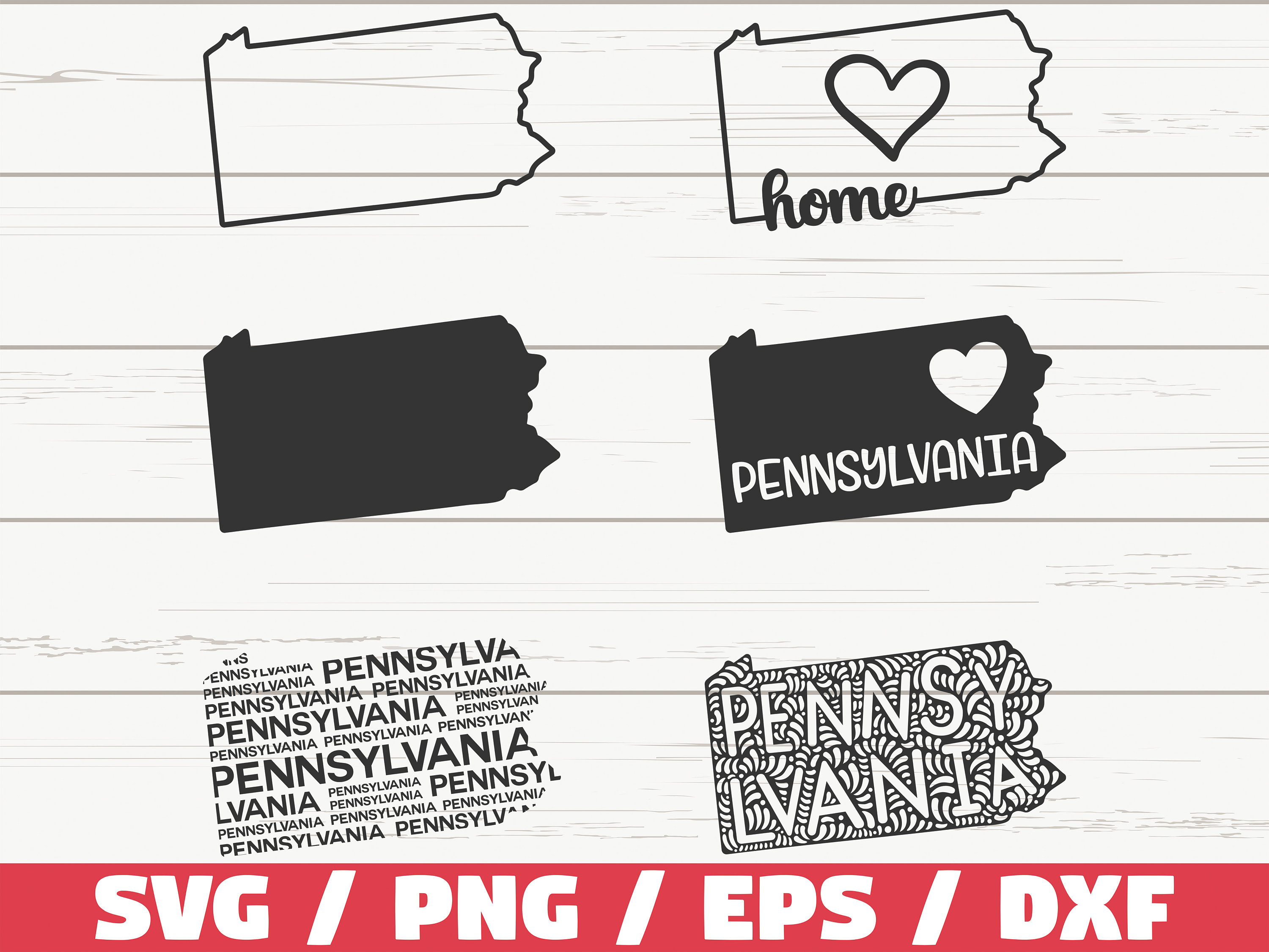 Pennsylvania State SVG / Cut File / Cricut / Clip Art / Commercial Use ...