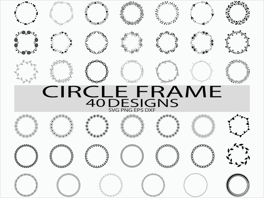 Circle Frame Svg/ Wreath Svg/ Frame Svg/ Doodle Frame Svg/ Hand Drawn ...
