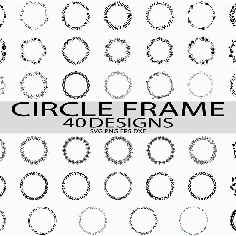 Circle Frame Svg - Etsy