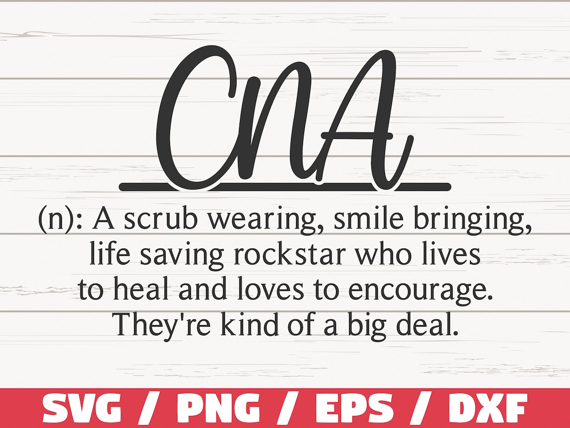 CNA Definition SVG / Cut File / Cricut / Commercial Use / Silhouette ...