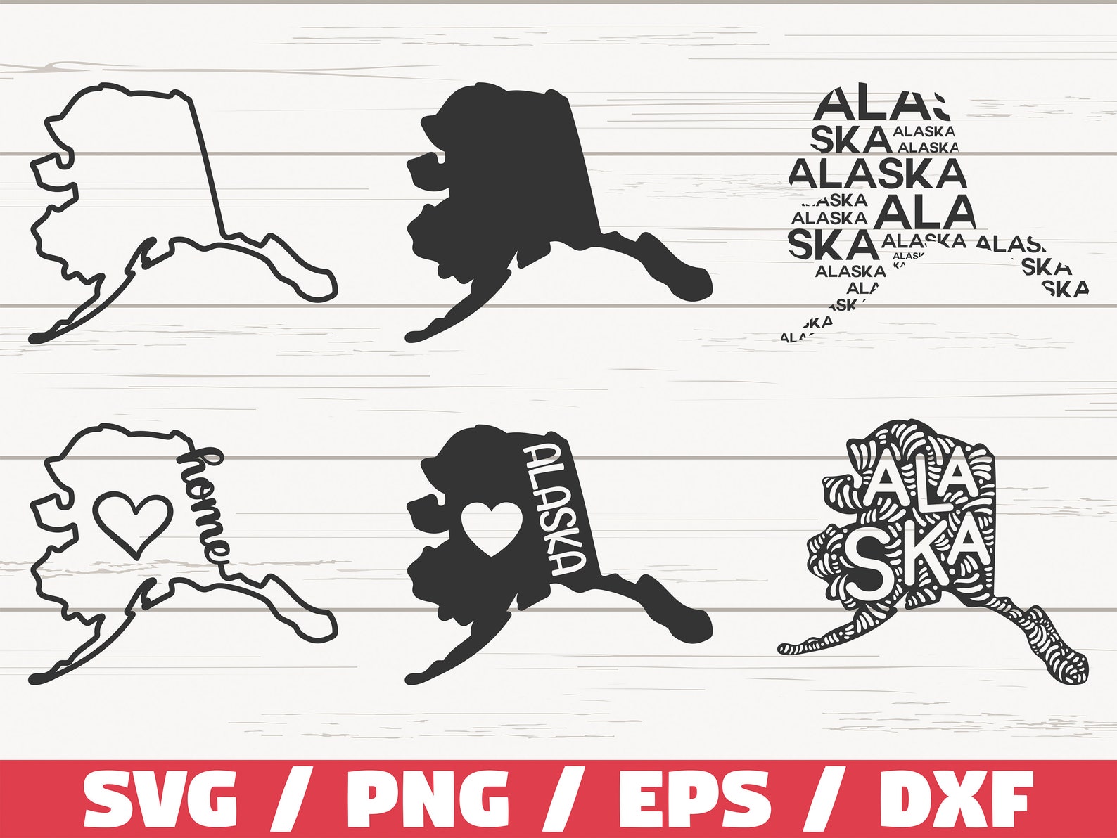 Alaska State SVG / Cut File / Cricut / Clip Art / Commercial Use ...