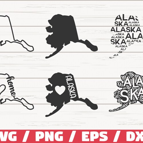 Alaska State SVG / Cut File / Cricut / Clip Art / Commercial | Etsy