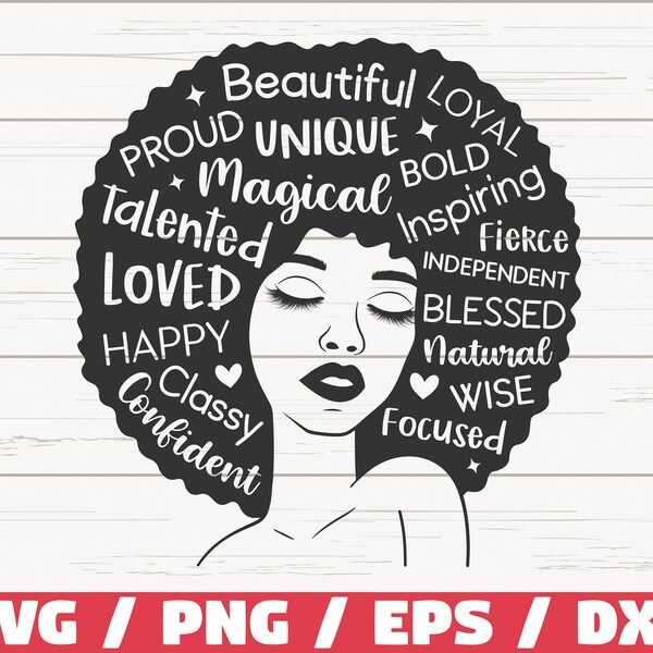 Natural Hair Svg - Etsy