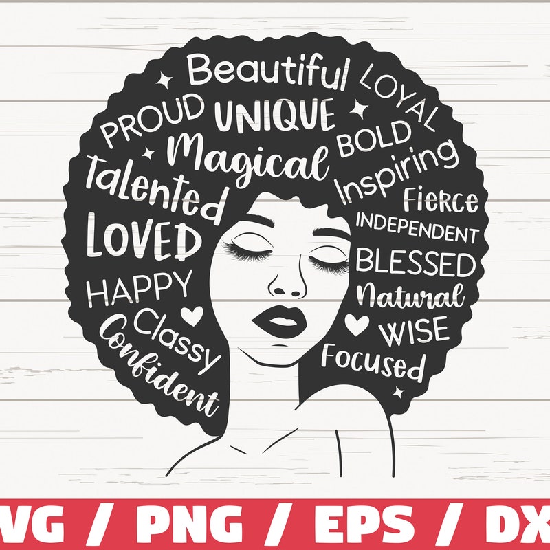 Natural Hair Svg - Etsy