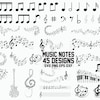 Musical Notes Instant Download SVG, PNG, EPS, Dxf, Jpg Digital Download ...