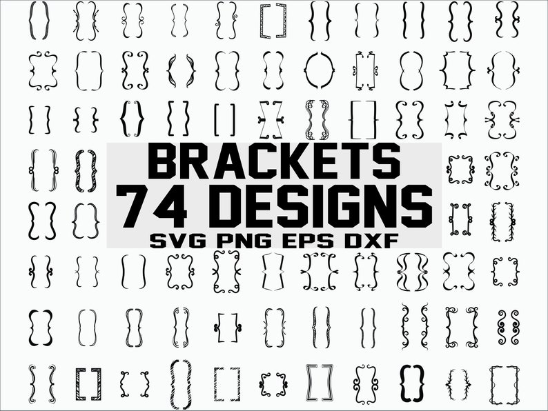 Bracket Svg/ Parenthesis Svg/ Braces Svg/ Context Svg/ Decoration Svg ...