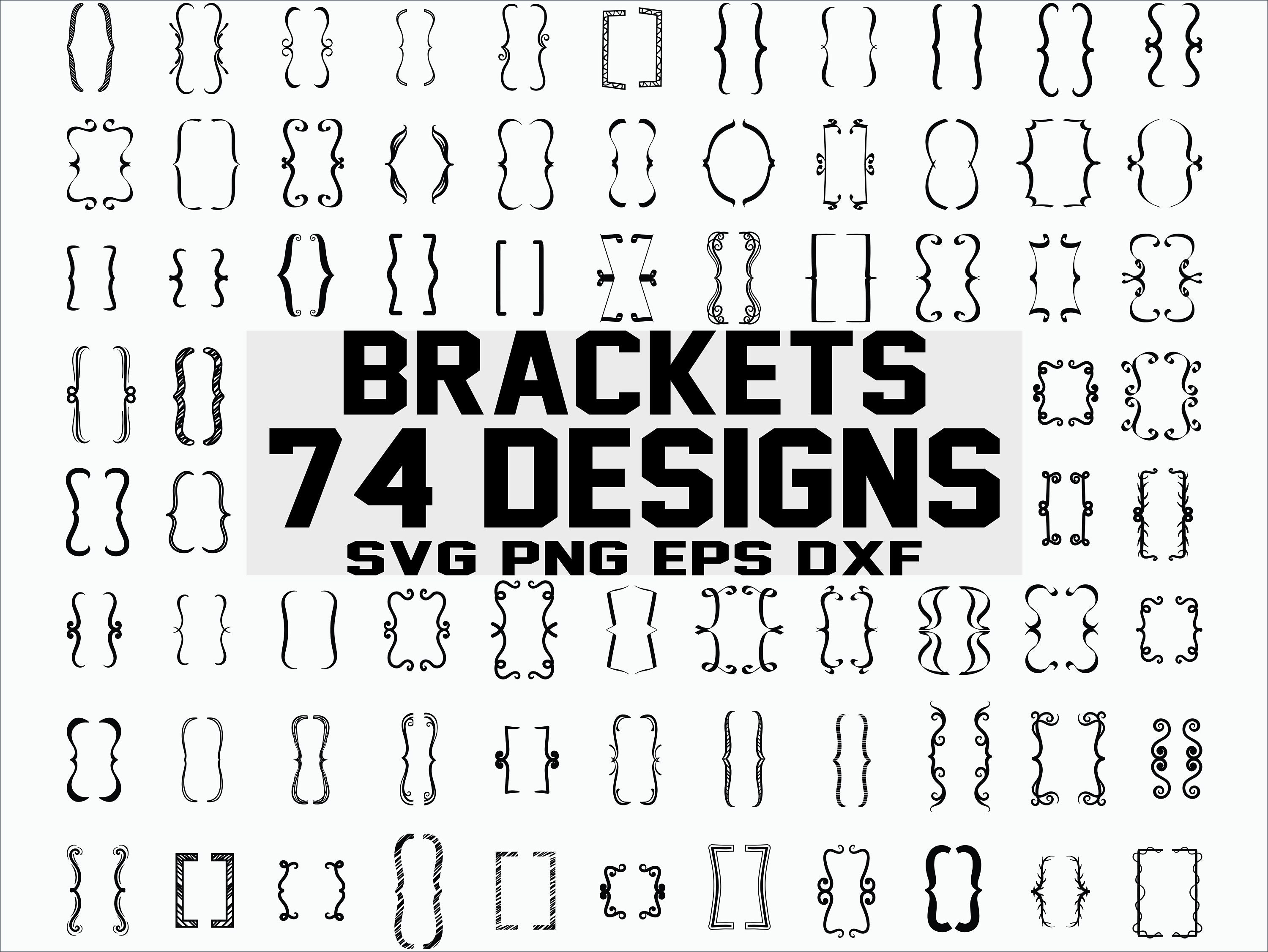 Bracket Svg/ Parenthesis Svg/ Braces Svg/ Context Svg/ Decoration Svg ...